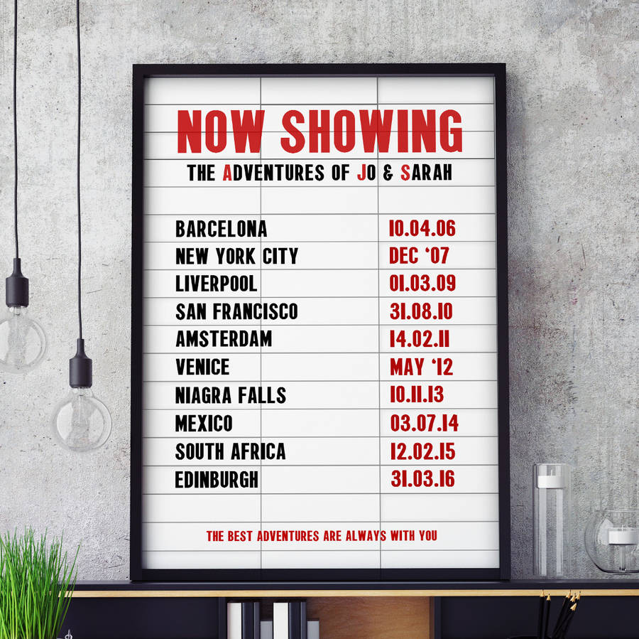 Personalised Favourite Destination Cinema Marquee Print– The Drifting ...