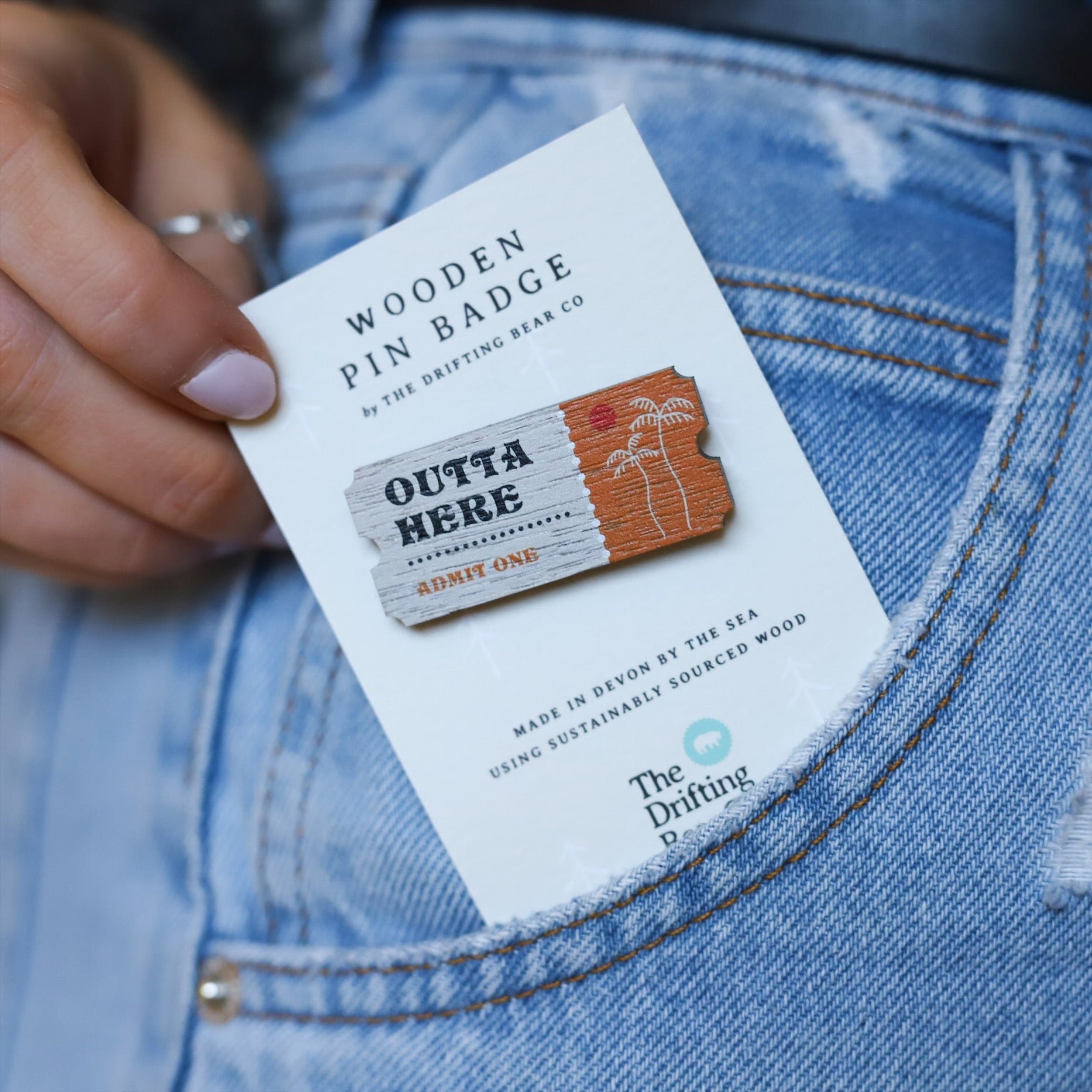 Wooden Pin Badges– Drifting Bear Co.