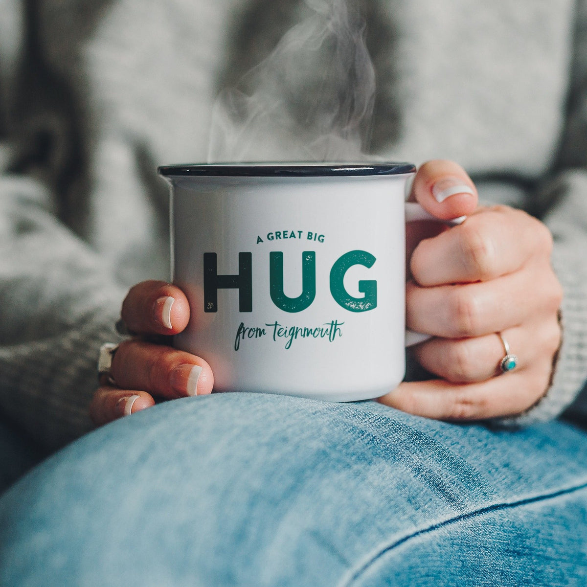 'A great Big Hug from...' Your Location Ceramic Mug– The Drifting Bear Co