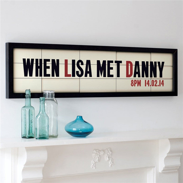 Personalised Cinema Marquee Print– Drifting Bear Co.