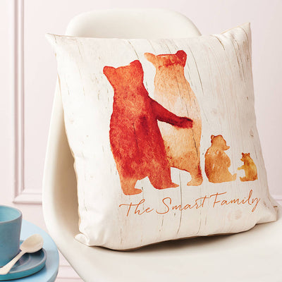 Personalised 'Bear Family' Cushion– Drifting Bear Co.